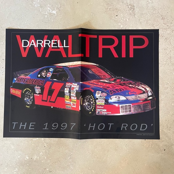 None | Art | Vintage Nascar Darrell Waltrip Car Poster | Poshmark